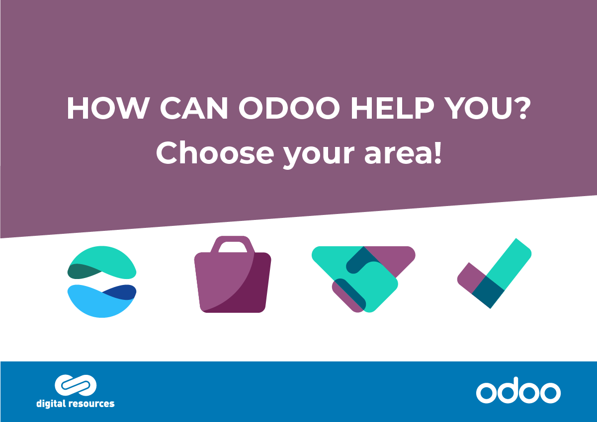 How can Odoo help you? Choose your area! - Digital Resources